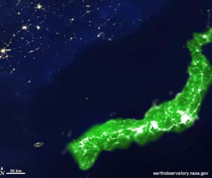 New Satellite Images Show Japan Glowing in the Dark From Space - Daily ...
